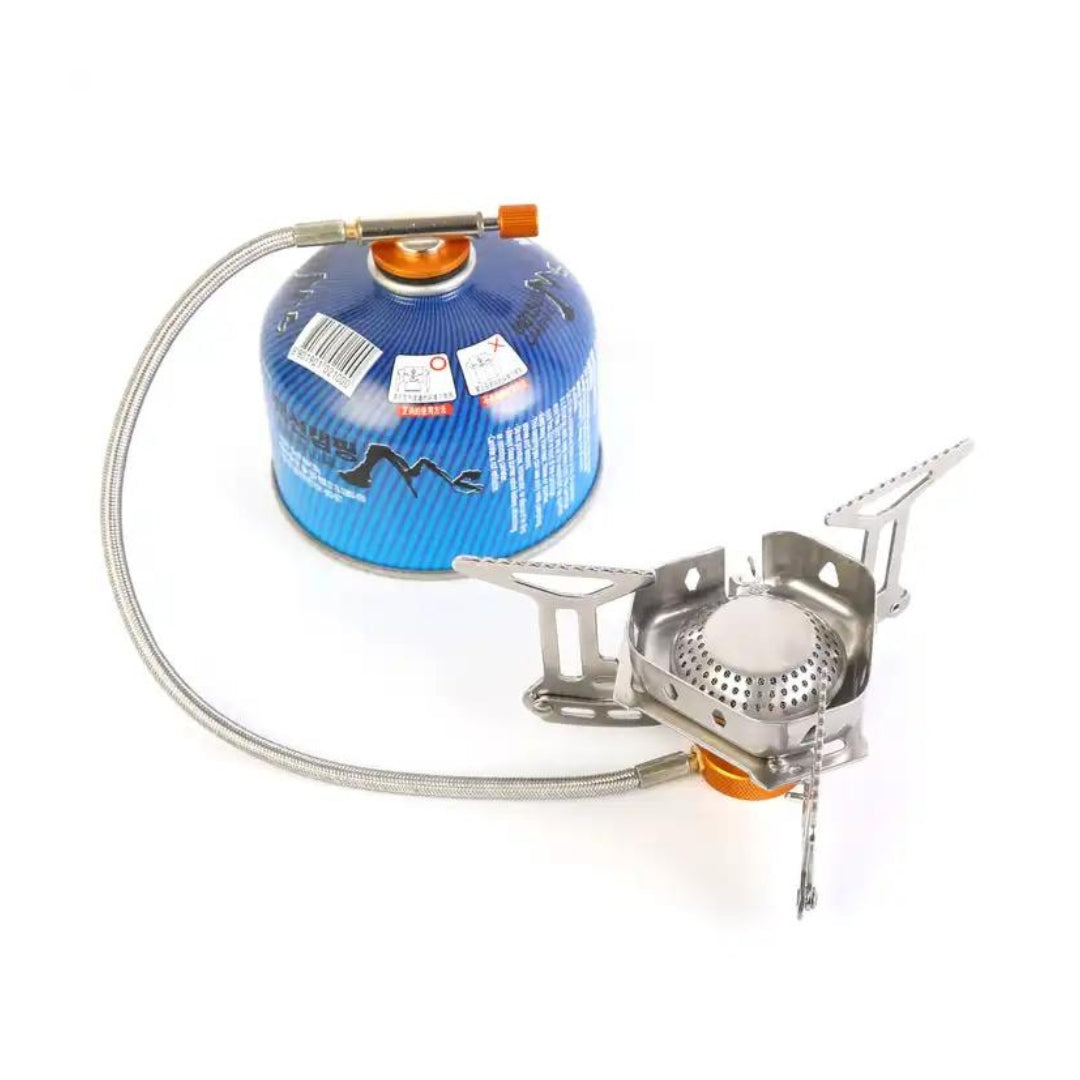 Foldable Gas Spider Stove (Butane+LPG) with Windshield– Prago Outdoors